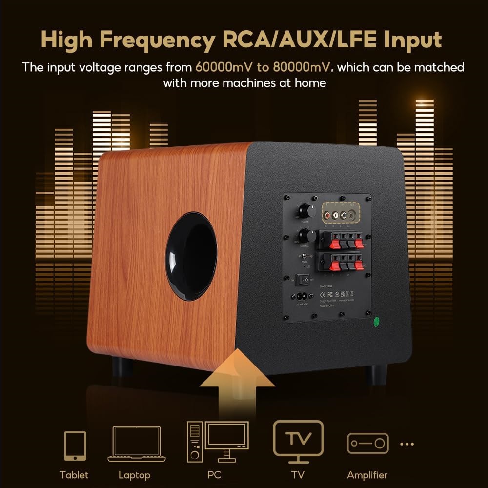 AIYIMA 800X 8-inch (8") Powered Subwoofer | AIYIMA Singapore