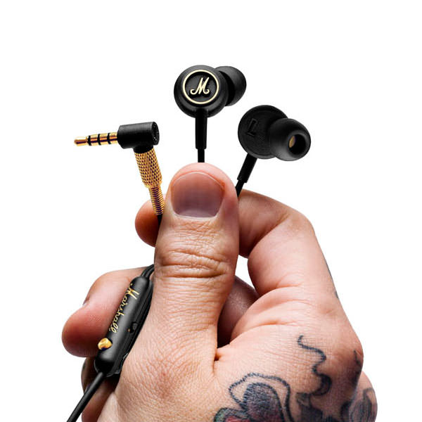 Marshall Mode EQ In-Ear Earphone with Mic - Black & Brass | Marshall ...