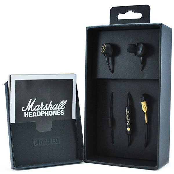 Marshall Mode EQ In-Ear Earphone with Mic - Black & Brass | Marshall ...