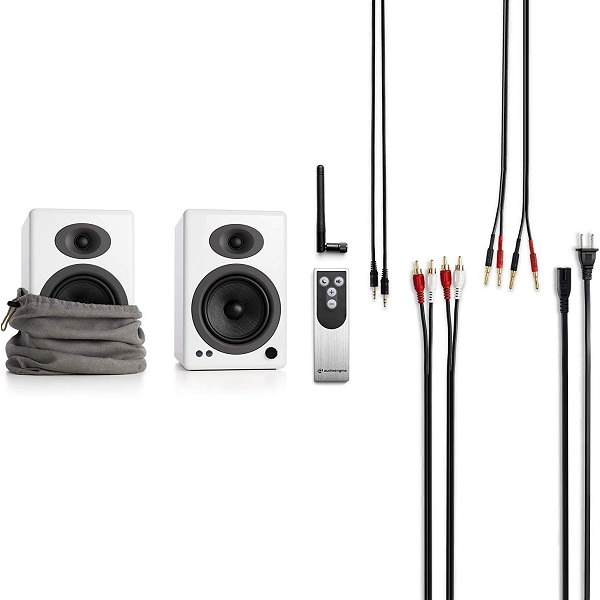 Audioengine A5+ Bookshelf Wireless Bluetooth 2.0 Bookshelf Speakers ...