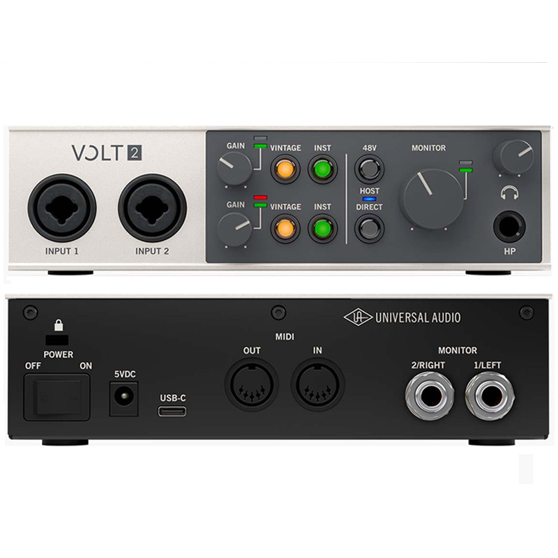Universal Audio Volt 2 USB-C 2x2 2in 2out Audio Interface l Universal ...