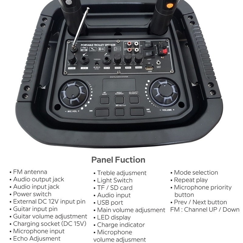 Vinnfier Tango 300 WMU (2021) Wireless Bluetooth Trolley Speaker with ...