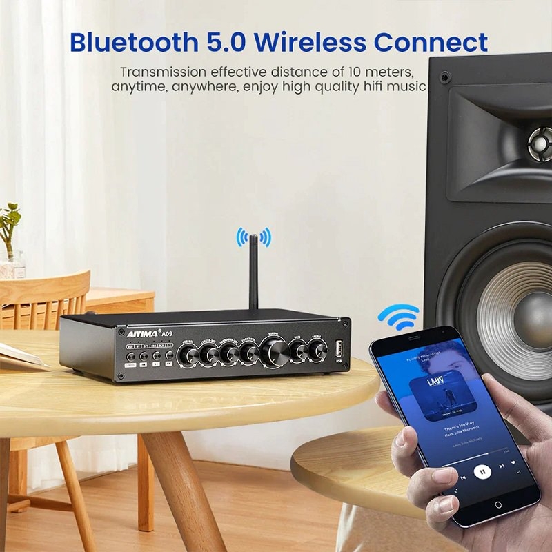 A09 (New) Wireless Bluetooth Digital Desktop DAC & 5.1 Channel Surround ...