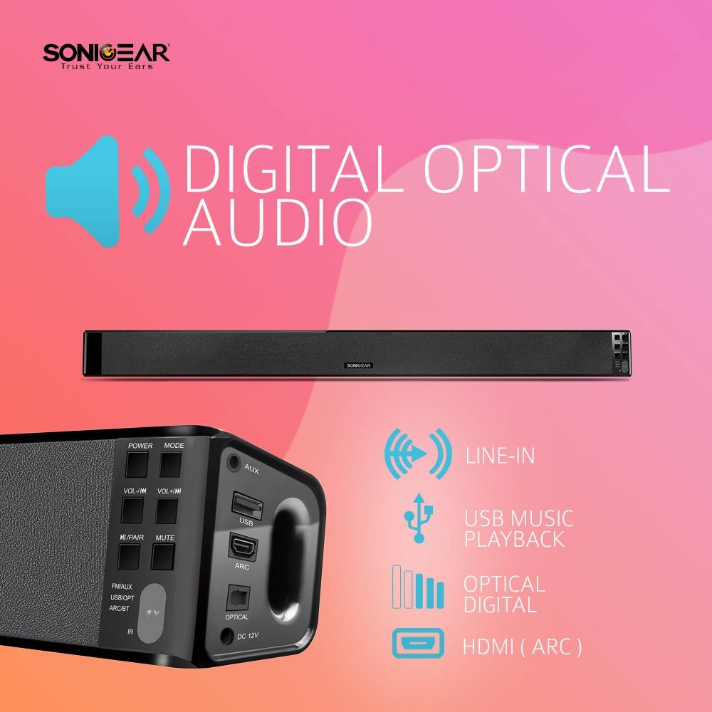 SonicBar BT5500 Wireless Soundbar with Subwoofer l SonicGear Singapore
