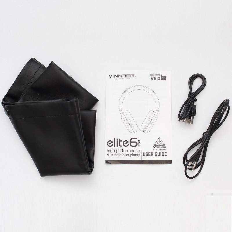 Elite 6 RGB Wireless Bluetooth Over-Ear Headphone with Mic l Vinnfier ...