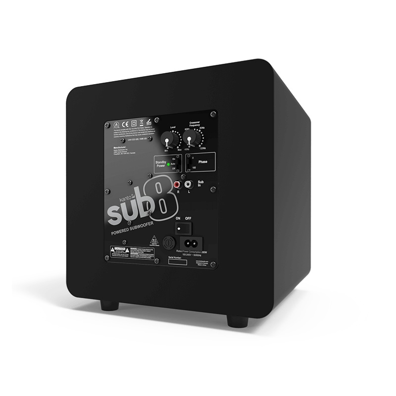 Kanto SUB8 (NEW Updated) 8-inch (8") Sealed Powered Subwoofer | Kanto ...